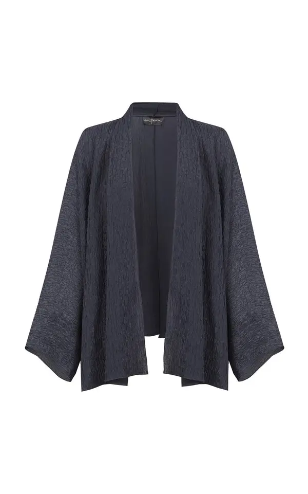 CORTANA Anhelo Silk Chiffon Jacket - Dark Grey
