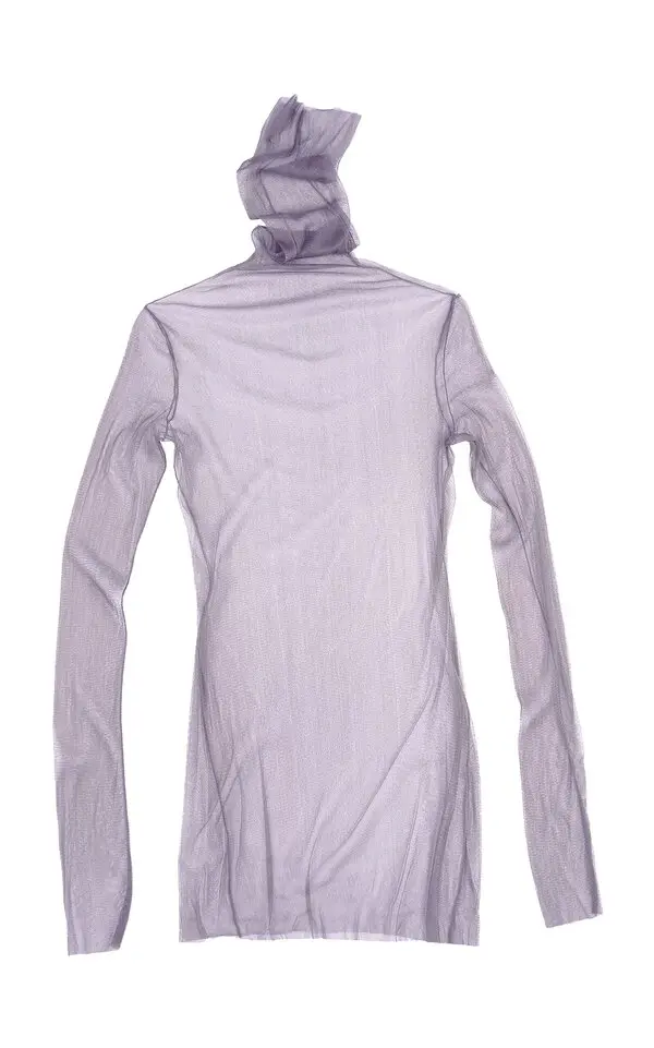 CORTANA Cisne Tulle Silk Top - Blue