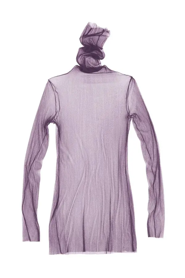 CORTANA Cisne Tulle Silk Top - Purple