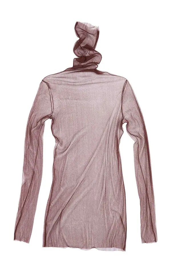CORTANA Cisne Tulle Silk Top - Red