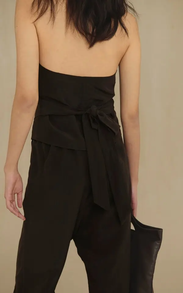 CORTANA Sofia Linen-silk Top
