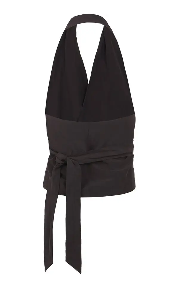 CORTANA Sofia Linen-silk Top