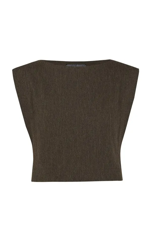 CORTANA Camino Wool-cashmere Top - Green
