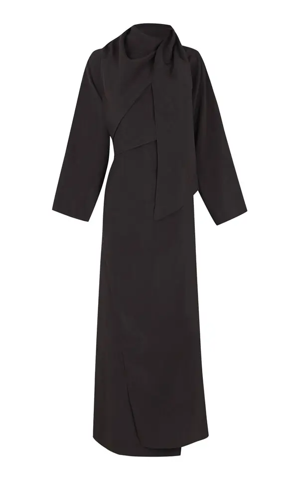 CORTANA Sofia Linen-silk Maxi Dress - Brown