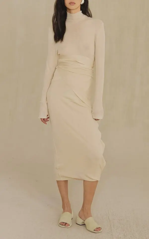 CORTANA Tiva Cotton-silk Maxi Dress