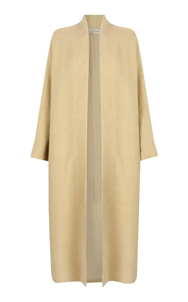 CORTANA Silence Cashmere-linen Coat - Yellow
