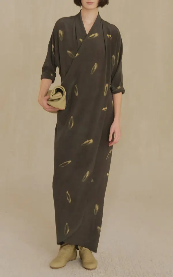 CORTANA Thea Silk Maxi Dress