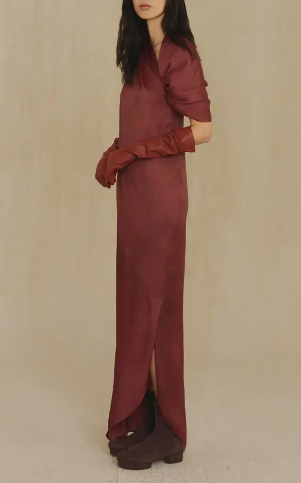 CORTANA Ocaso Satin Maxi Dress