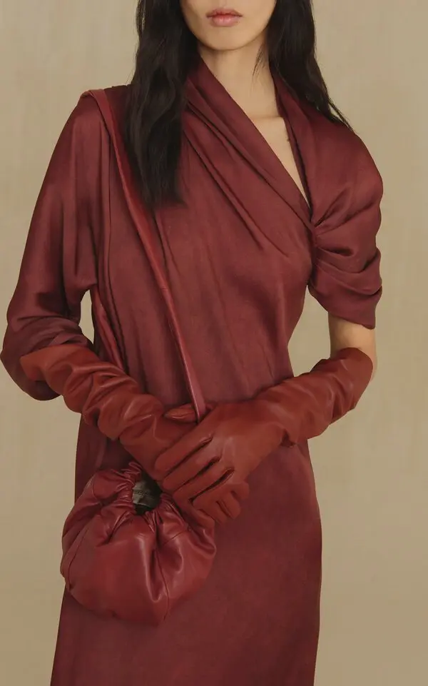 CORTANA Ocaso Satin Maxi Dress