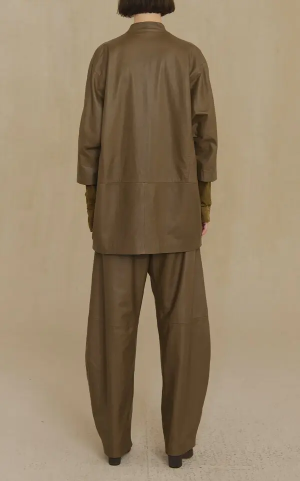 CORTANA Lira Leather Wrap Pants