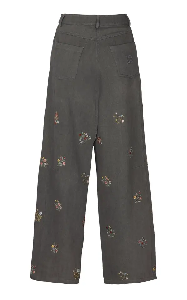 CHORUS Amara Embroidered Wide Leg Trousers