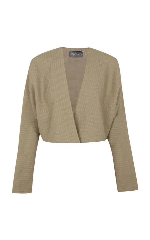 CORTANA Ser Linen-wool Jacquard Jacket