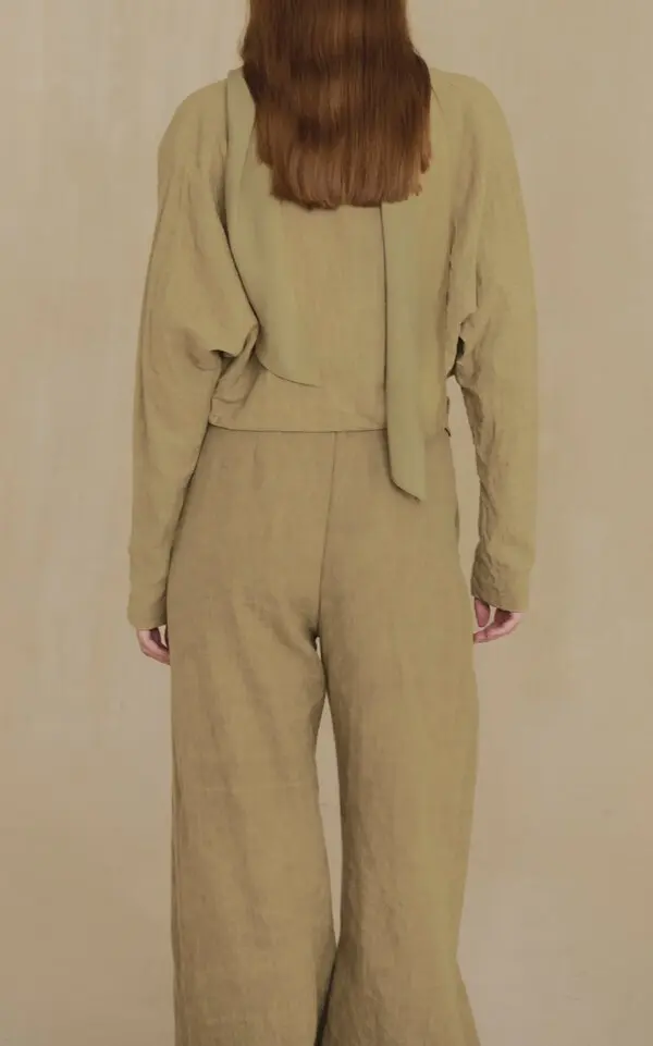 CORTANA Ser Linen-wool Jacquard Jacket