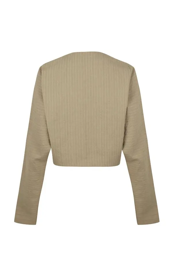 CORTANA Ser Linen-wool Jacquard Jacket