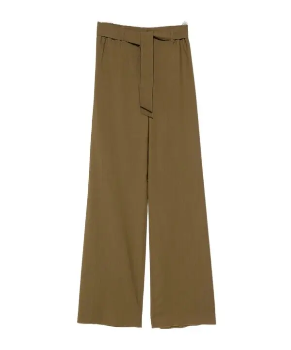 Max Mara Lace-up Casual Pants - Green