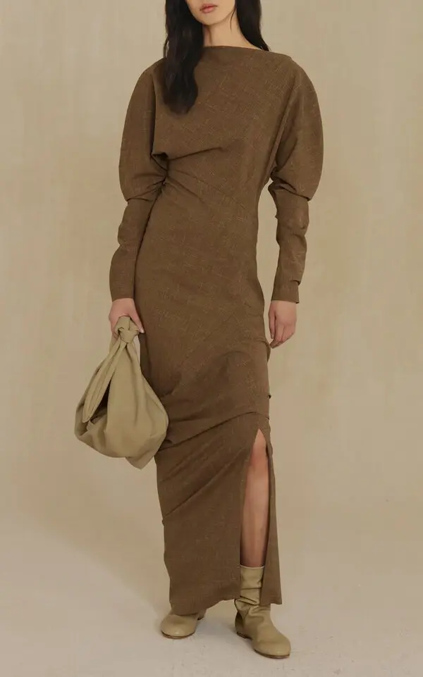 CORTANA Timeless Wool-silk Maxi Dress