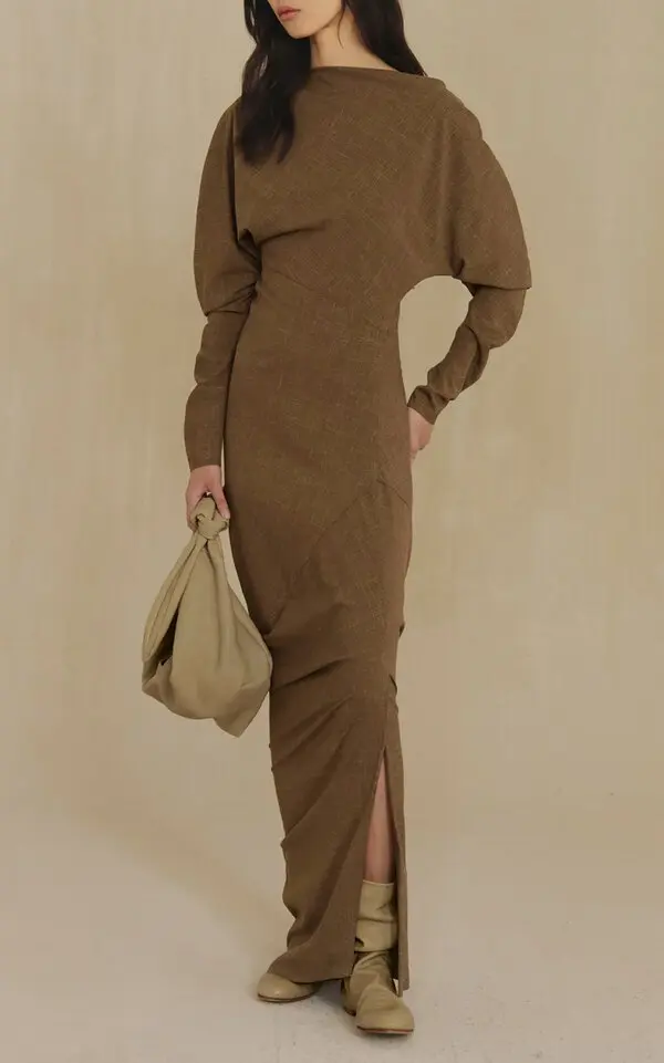CORTANA Timeless Wool-silk Maxi Dress