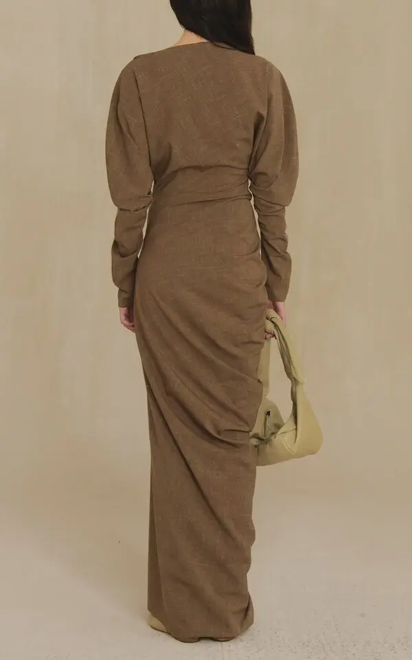 CORTANA Timeless Wool-silk Maxi Dress