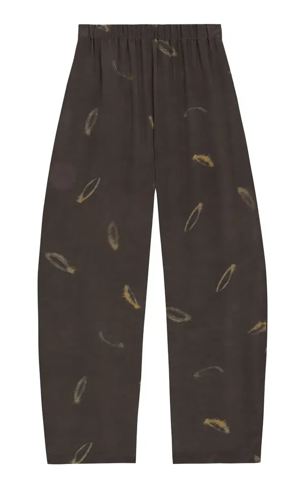 CORTANA Thea Silk Straight Leg Pants