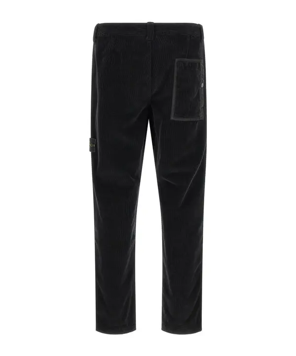 Stone Island Logo Patch Straight Leg Pants