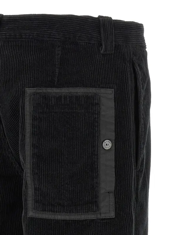 Stone Island Logo Patch Straight Leg Pants