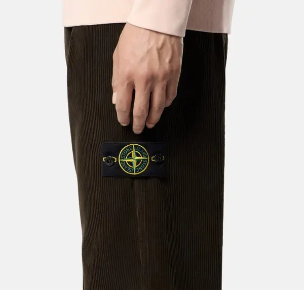 Stone Island Regular-fit Chino Trousers With Contrast Pocket