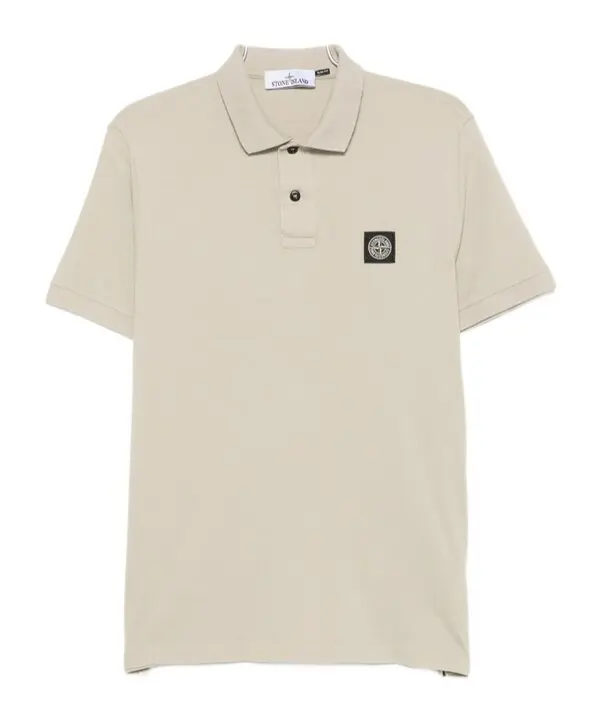 Stone Island Logo-patch Piqué Polo Shirt