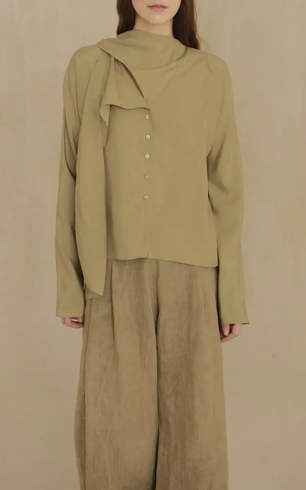 CORTANA Causa Silk Poplin Shirt