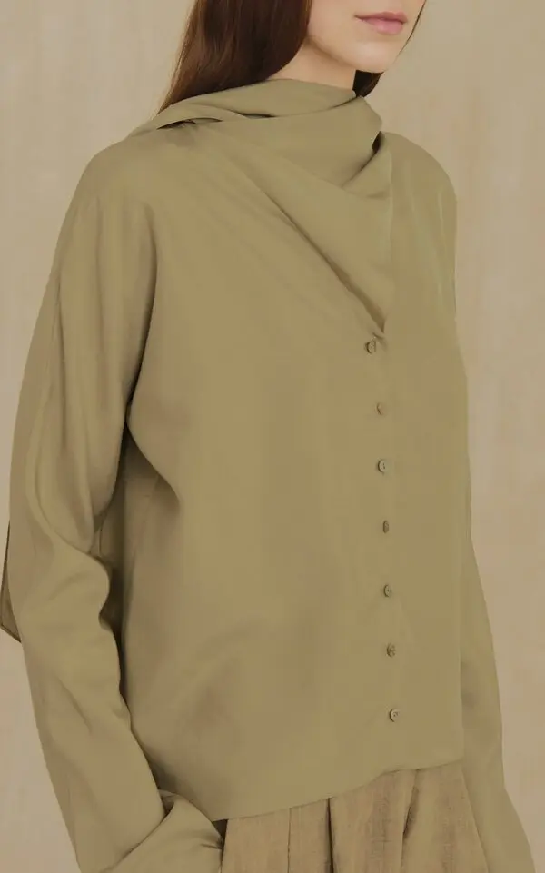 CORTANA Causa Silk Poplin Shirt
