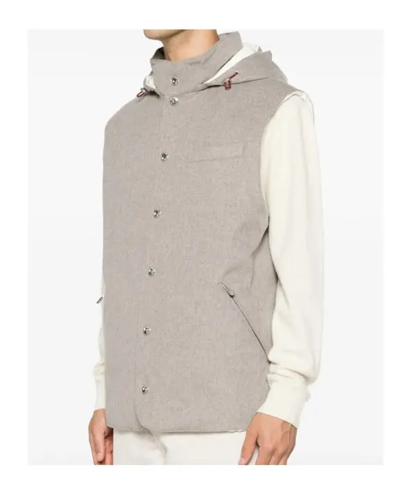 Brunello Cucinelli Hooded Press-stud Gilet