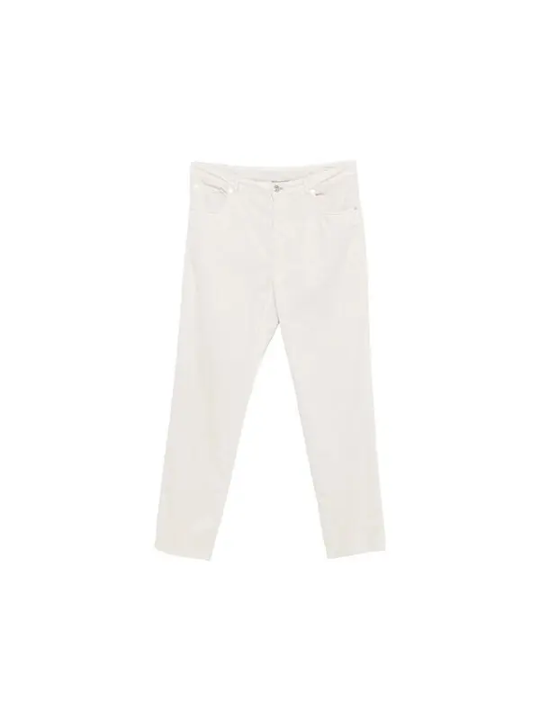 Brunello Cucinelli Corduroy Five-pocket Trousers - White