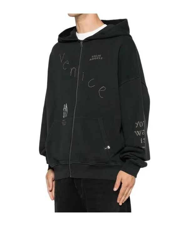 Palm Angels Long-sleeve Hooded Sweatshirt