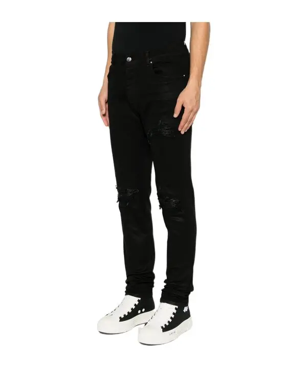 Amiri Distressed-effect Coated Jeans