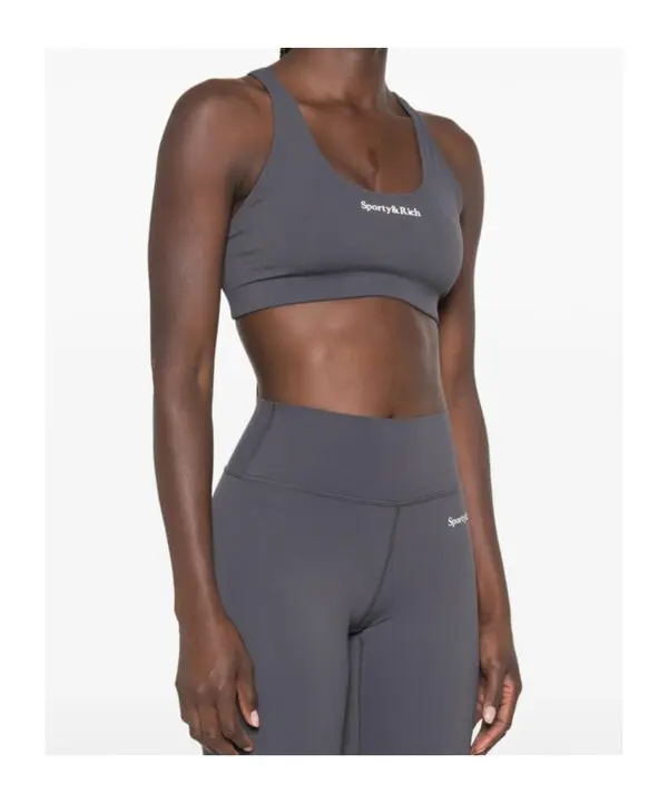SPORTY  RICH Sporty & Rich Cropped Sports Tank Top