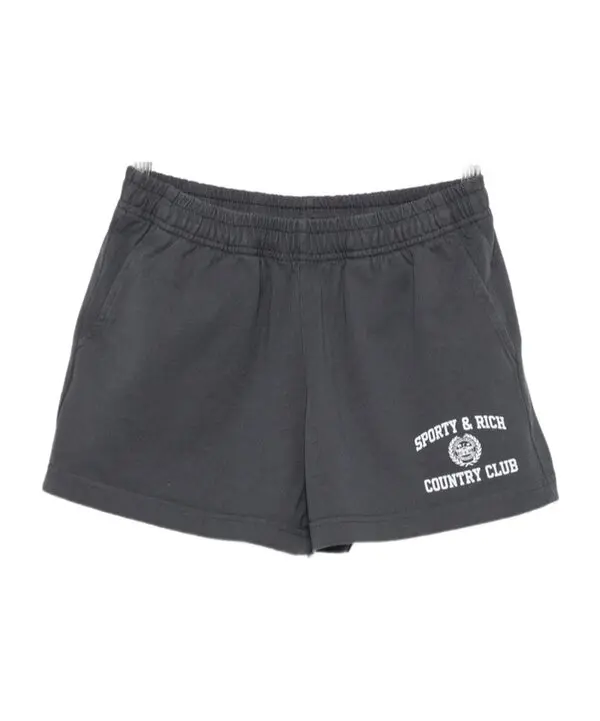 SPORTY  RICH Elastic-waist Shorts - Grey