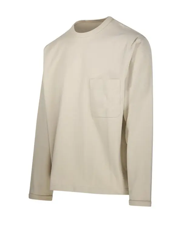 LEMAIRE Long Sleeve Sweatshirt - Nude
