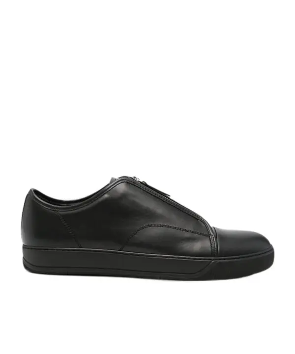 LANVIN Zip-front Leather Sneakers