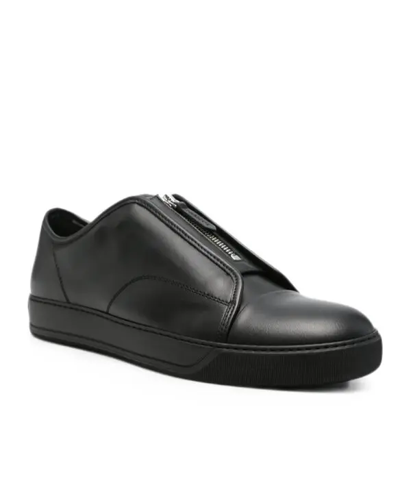 LANVIN Zip-front Leather Sneakers