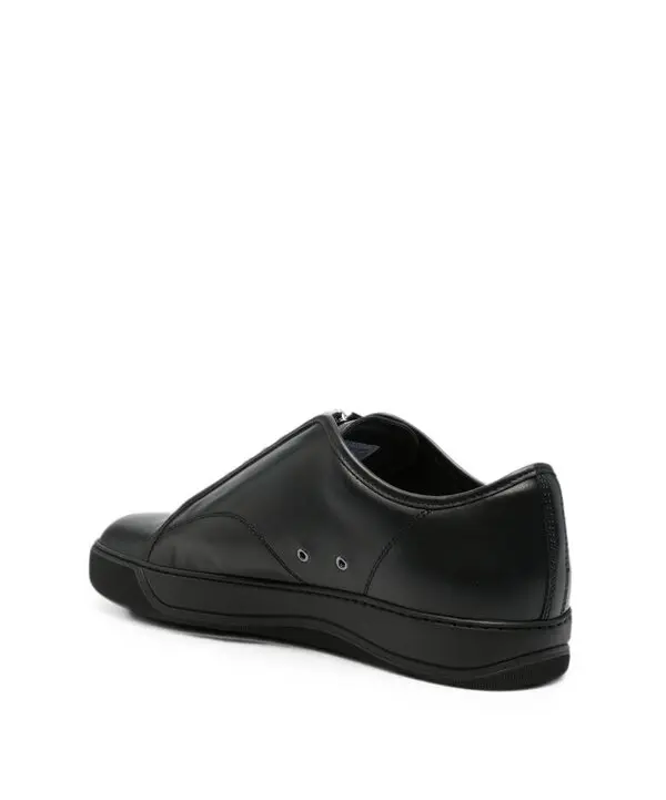 LANVIN Zip-front Leather Sneakers