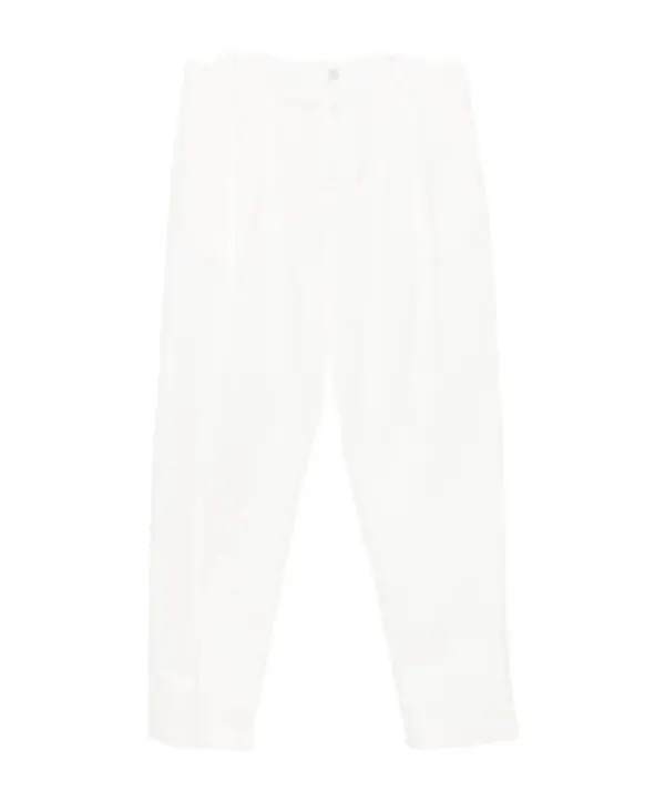 Canali Button-detail Casual Trousers - White