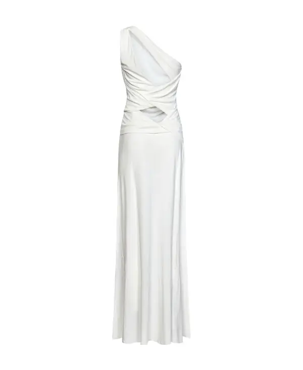Alberta Ferretti One-shoulder Gown