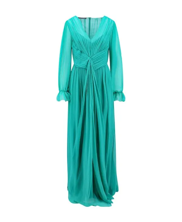 Alberta Ferretti Long-sleeve Maxi Dress - Green