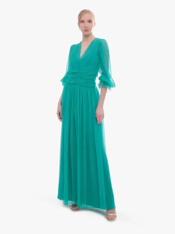 Alberta Ferretti Long-sleeve Maxi Dress