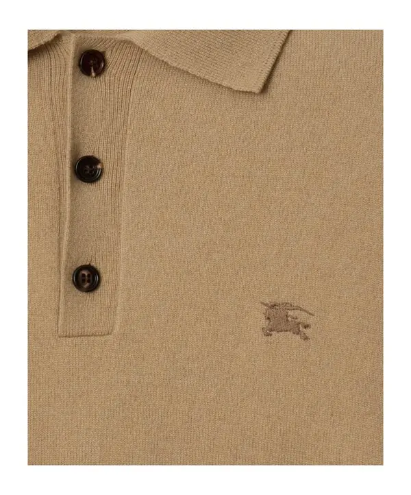 Burberry Long-sleeve Polo Shirt - Flax