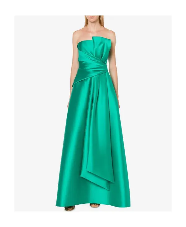 Alberta Ferretti Bow-embellished Evening Gown