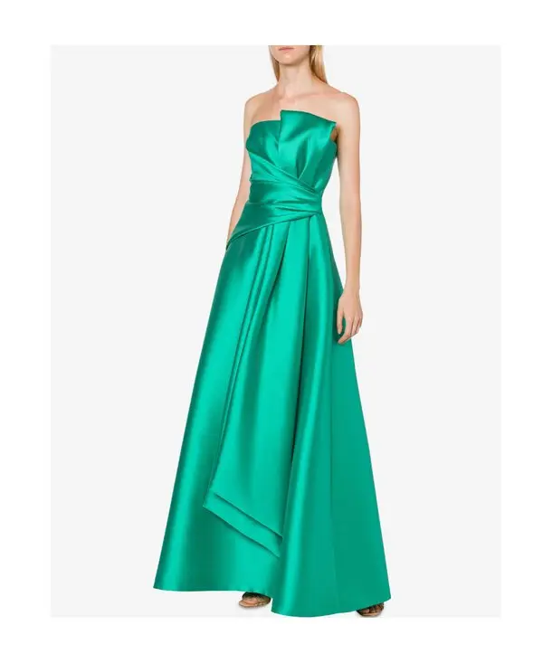 Alberta Ferretti Bow-embellished Evening Gown