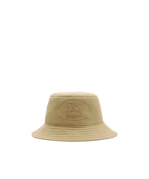 Burberry Stamp Bucket Hat Cotton Beige - Hamper