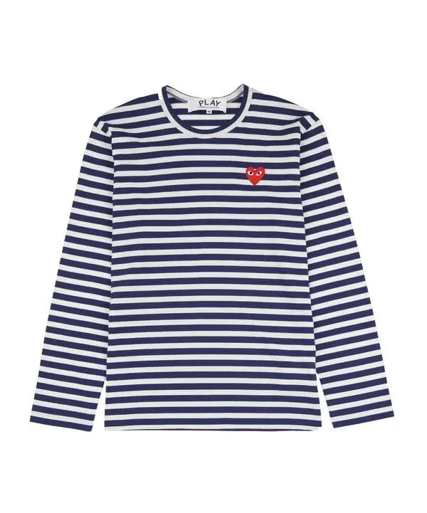 Play Comme Des Garcon Long-sleeved T-shirt - Blue