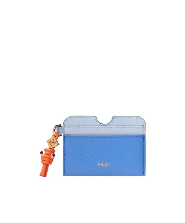 Fendi Ff Diamonds Card Case - Light Blue