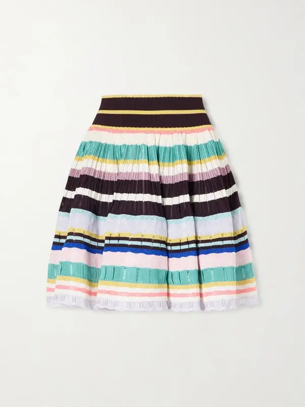 Alaïa Striped Mini Skirt